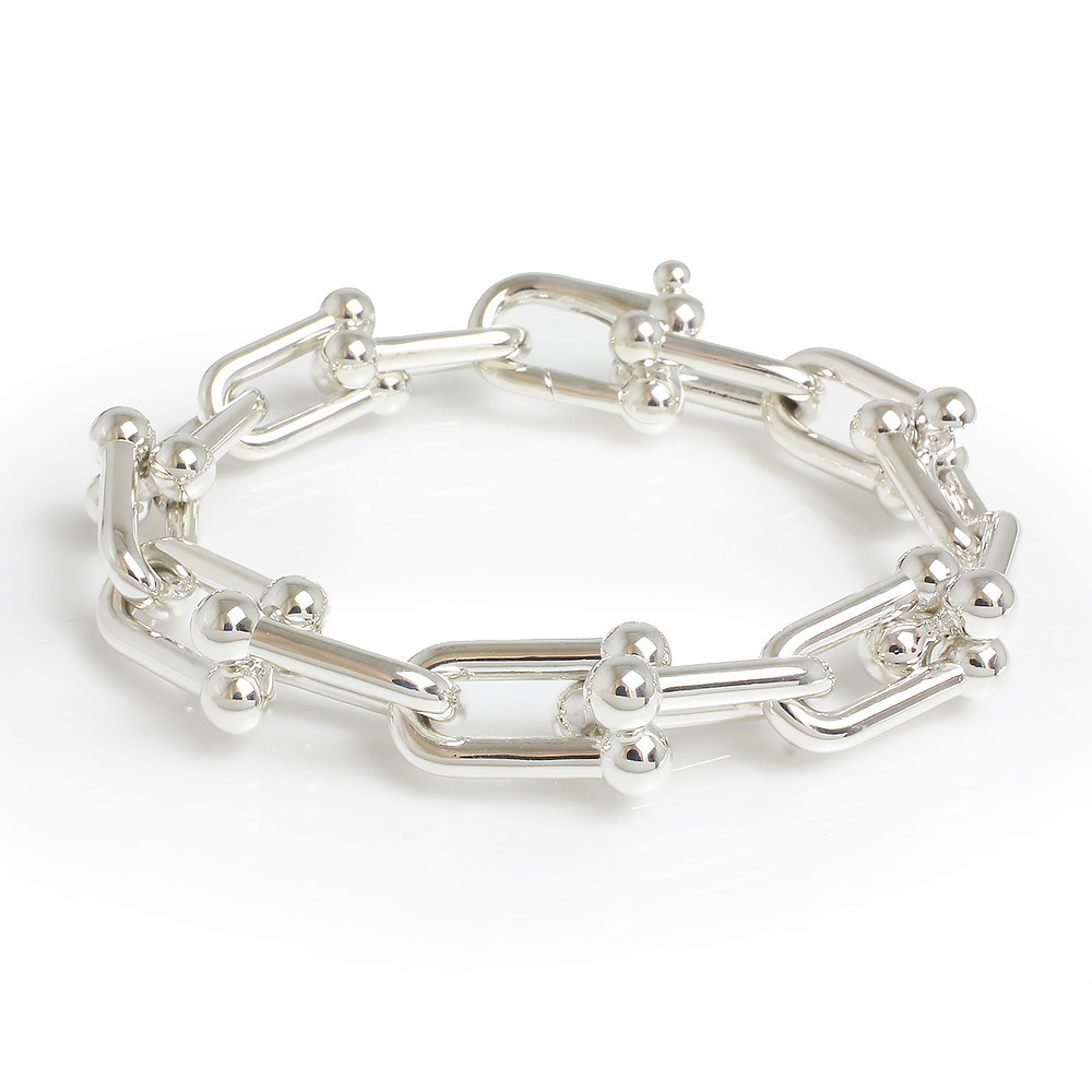 Tiffany&Co Hardware Link Large Size Bracelet 14 Piece… - Gem